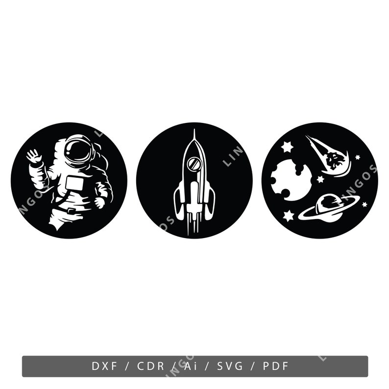 Space Design Laser Cut Svg Dxf Files Wall Sticker Engraving - Etsy Canada