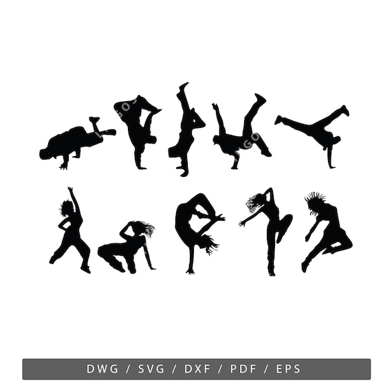 Hip Hop Dancers SVG Breakdancers Vector Street Dancer PDF | Etsy
