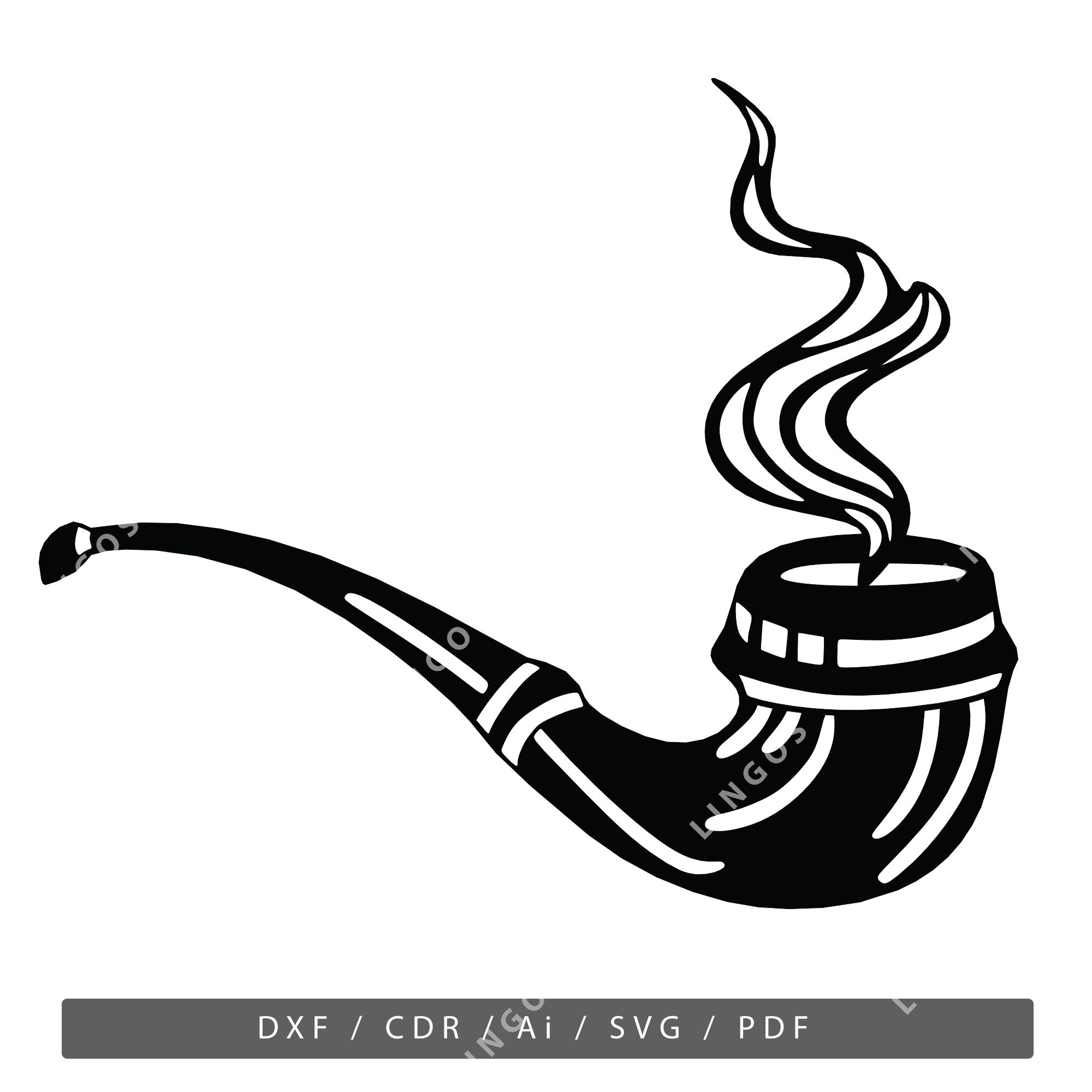 Pipe Design Dxf Smoking Pipe Wall Art Smoke Laser Cut Wall - Etsy