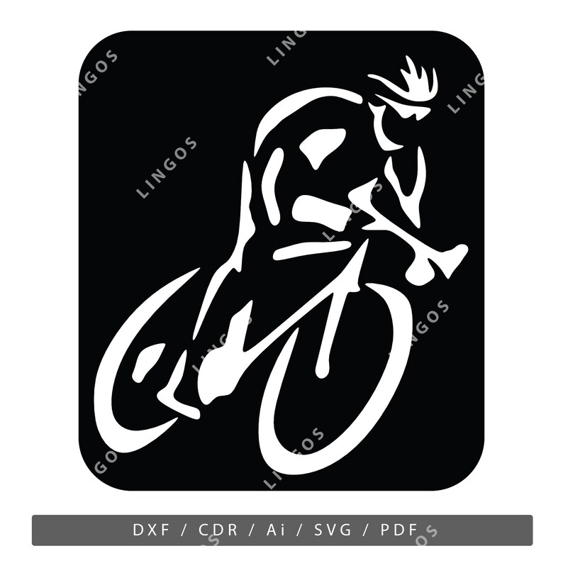 Biker SVG File Cyclist Wall Decor Bicycle Digital Files - Etsy
