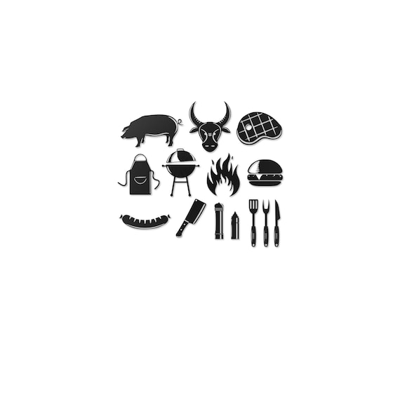 Barbecue Vector File Bbq Bundle Svg File Meat Dxf Sausage - Etsy