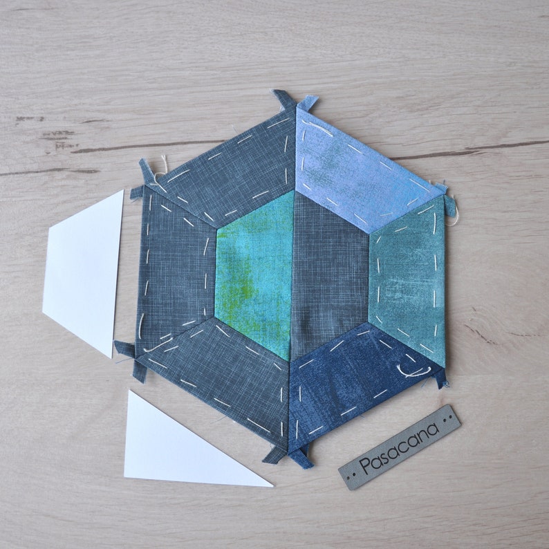 English Paper Piecing EPP Paper Stencil Set ocean Wave 2 Inch ...