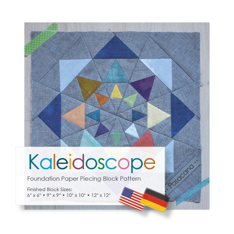 Foundation Paper Piecing FPP Block Pattern kaleidoscope Patchwork - Etsy