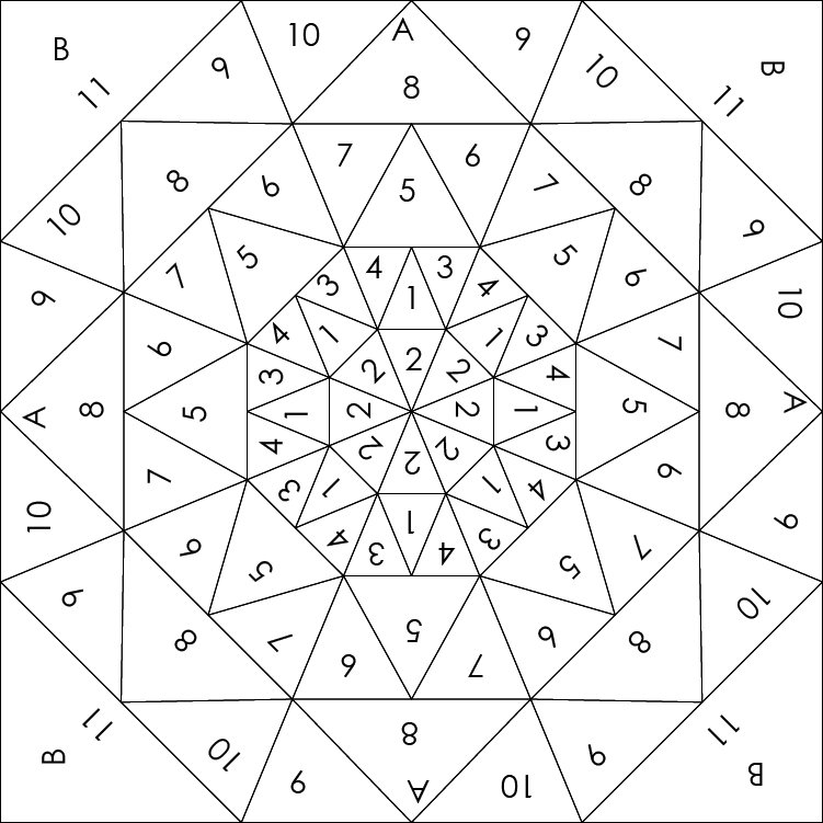 Foundation Paper Piecing FPP Block Pattern kaleidoscope Patchwork - Etsy