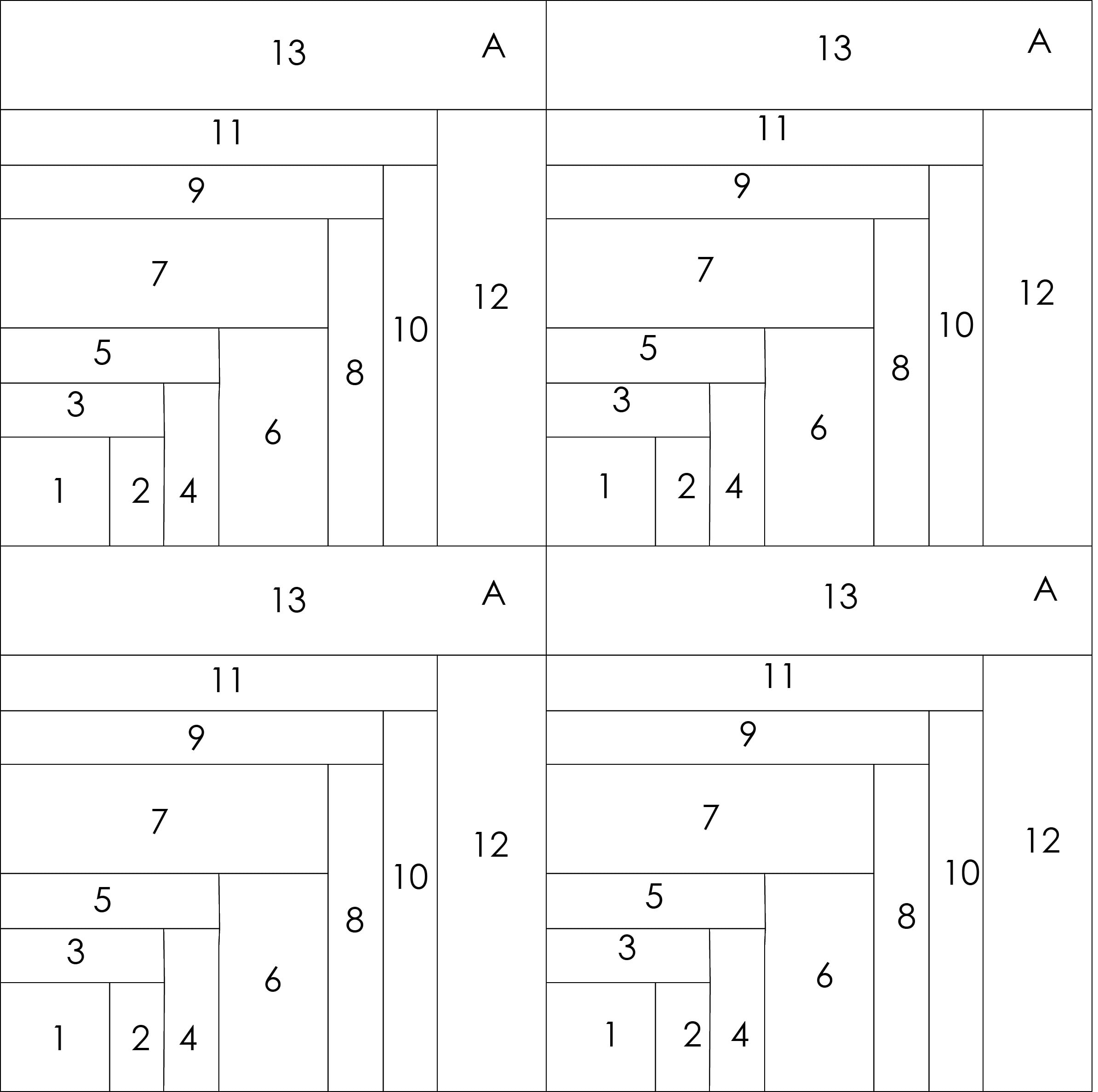 Foundation Paper Piecing FPP Block Pattern bento Box in 4 Sizes in Inch ...