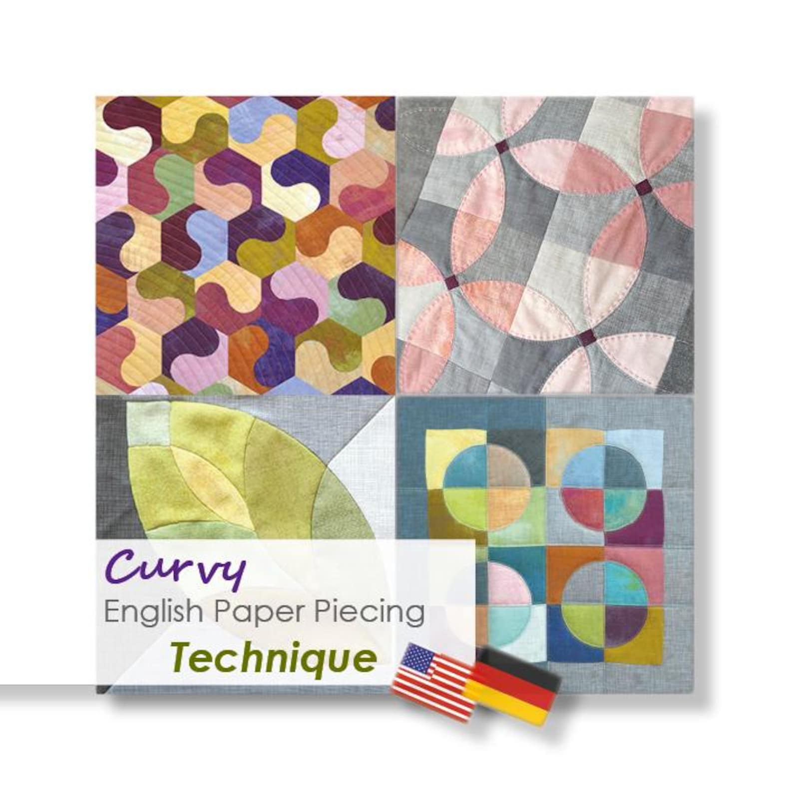 Curvy English Paper Piecing Technique Tutorial / PDF / EPP With Curves ...