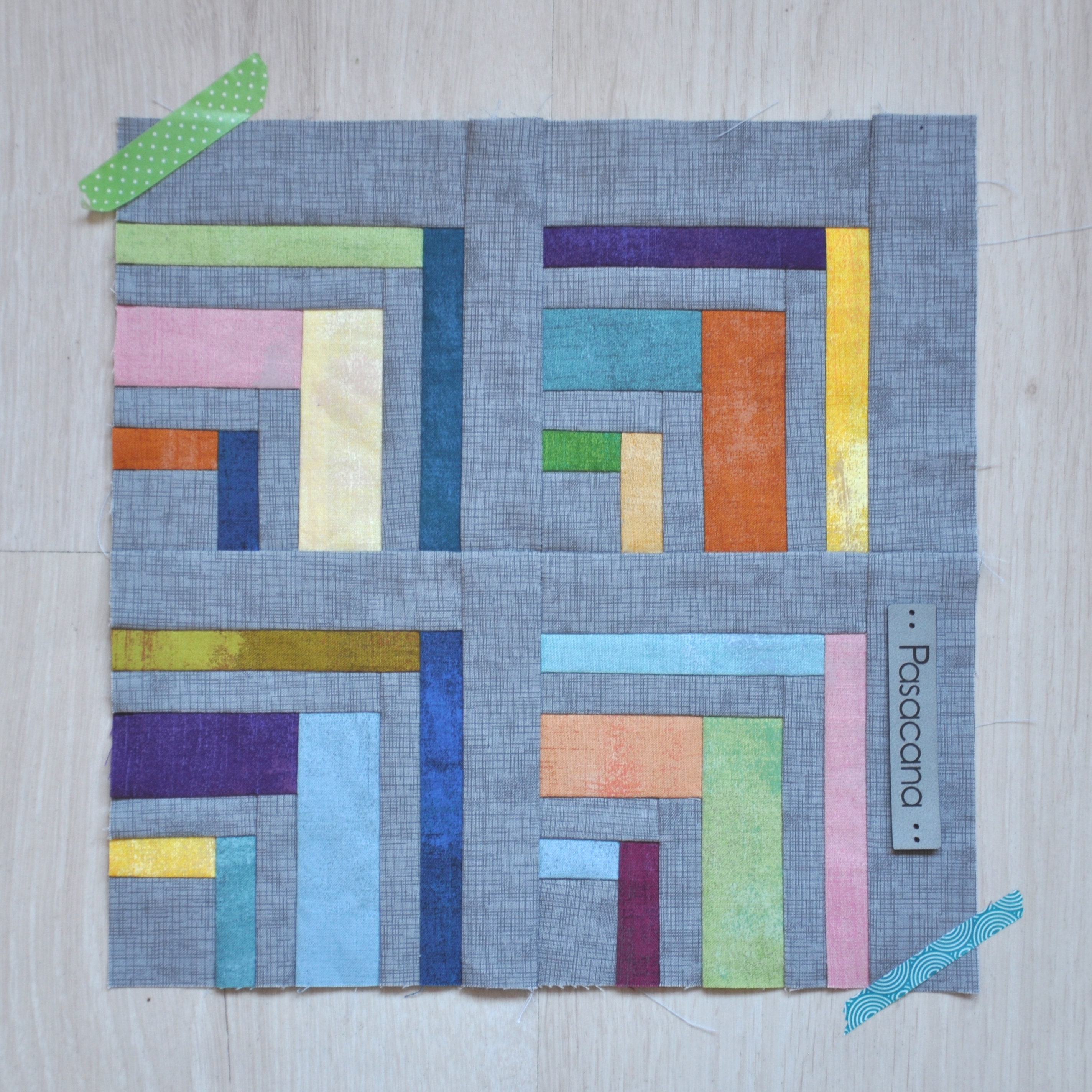 Foundation Paper Piecing FPP Block Pattern bento Box in 4 Sizes in Inch ...