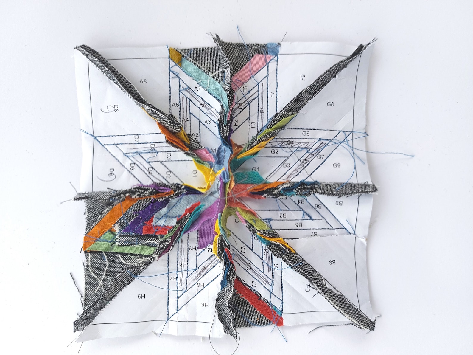 Foundation Paper Piecing Instructions (PDF) German + ENGLISH / Little ...