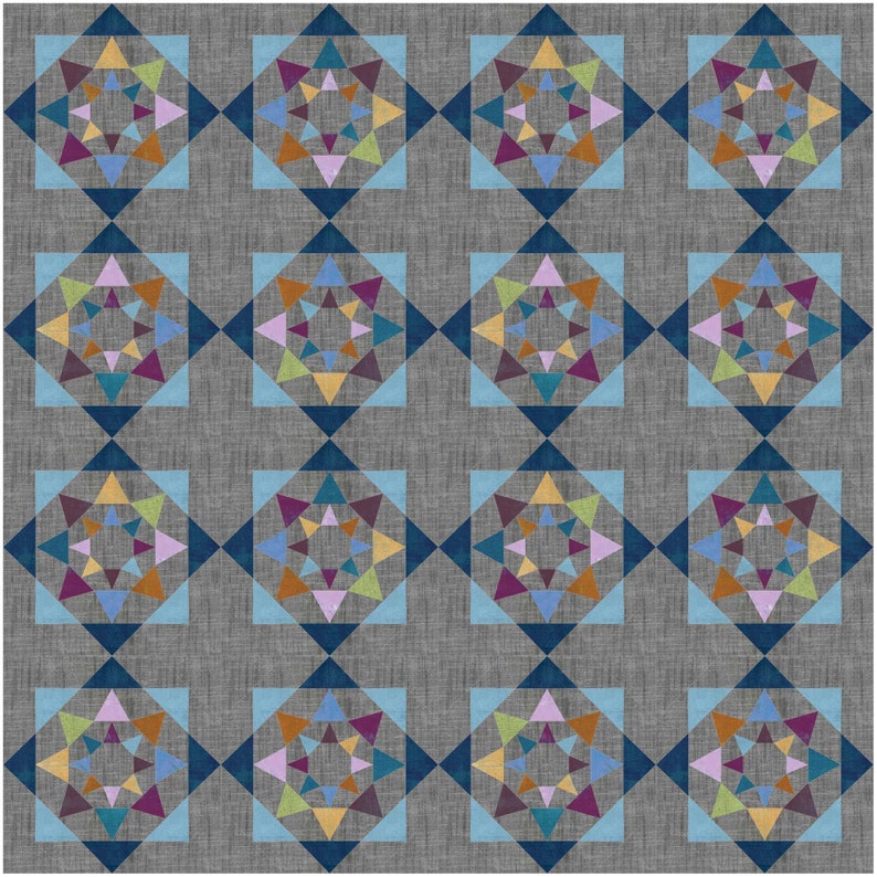 Foundation Paper Piecing FPP Block Pattern kaleidoscope Patchwork - Etsy