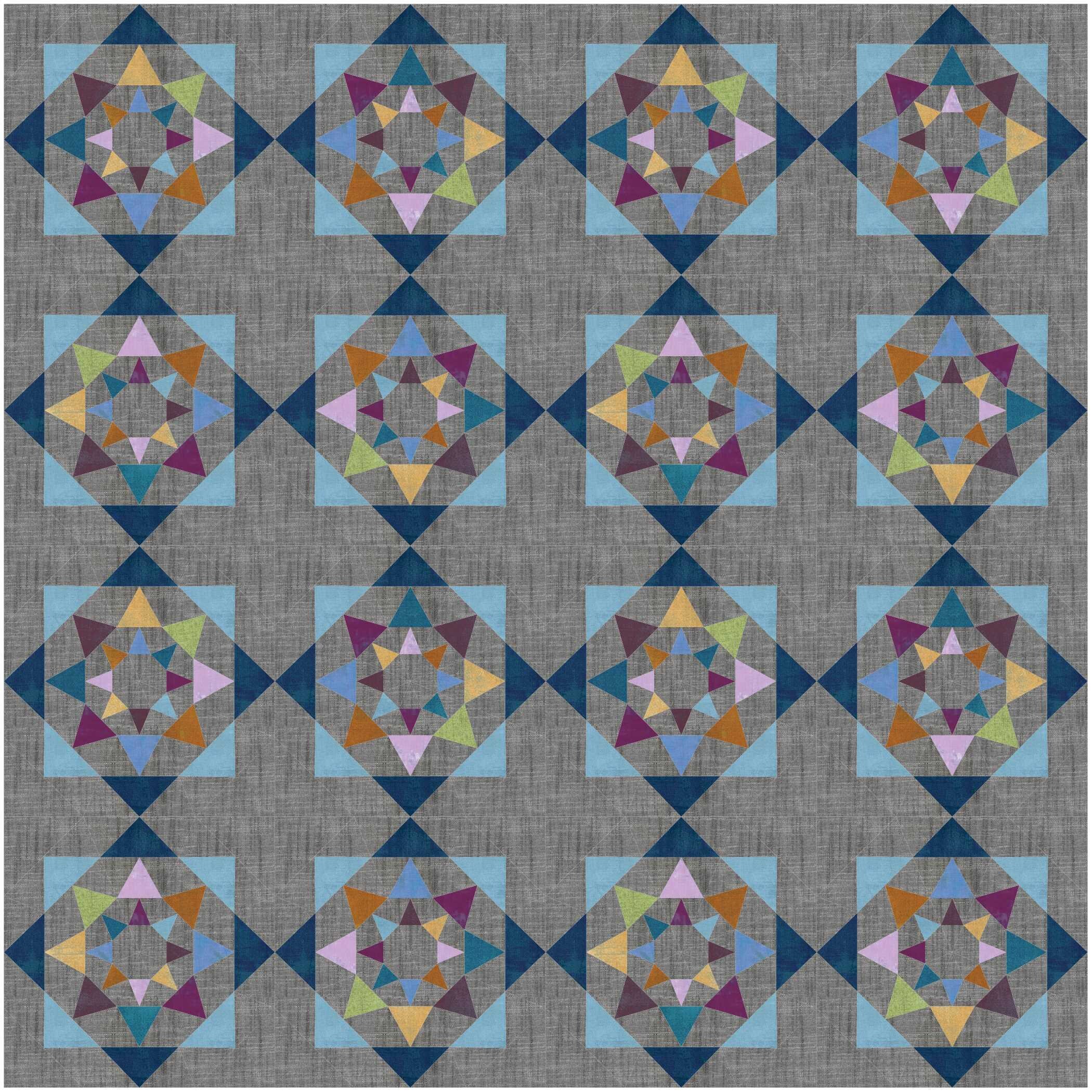 Foundation Paper Piecing (FPP) Block Pattern "kaleidoscope" - Patchwork ...