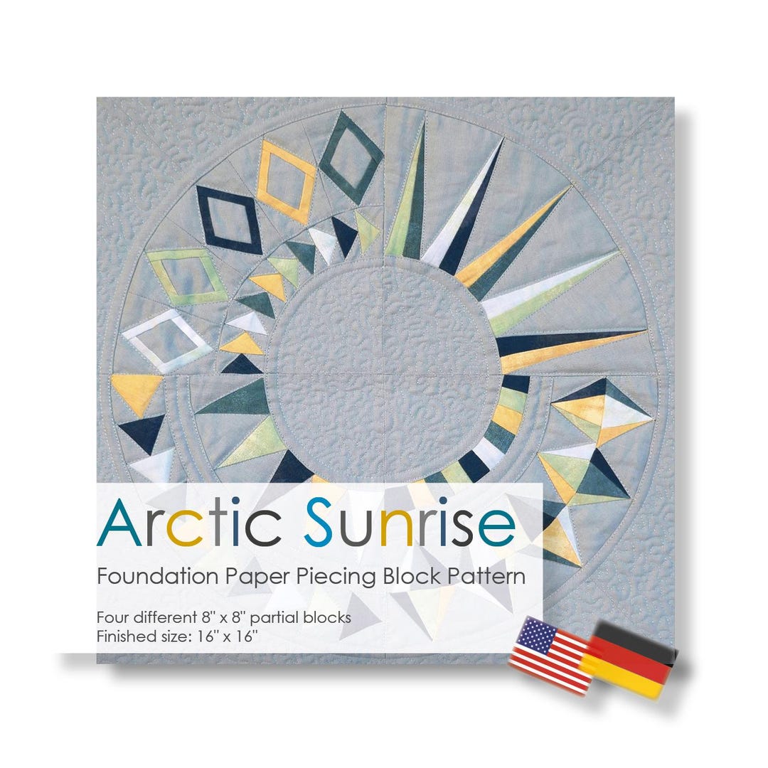 Foundation Paper Piecing (FPP) Block Pattern "arctic Sunrise ...
