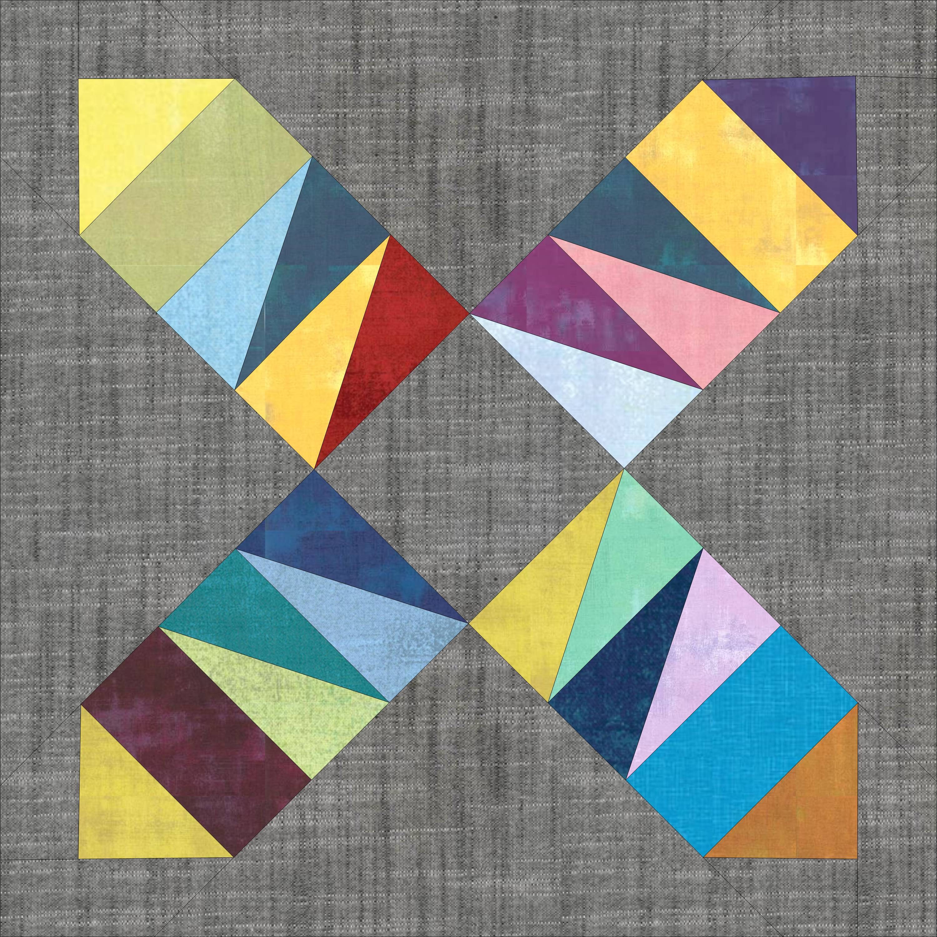 Foundation Paper Piecing (FPP) Block Instructions "funky Cross" - Mini ...