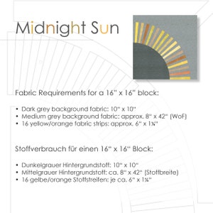 Foundation Paper Piecing (FPP) Block Pattern "midnight Sun" / Patchwork ...