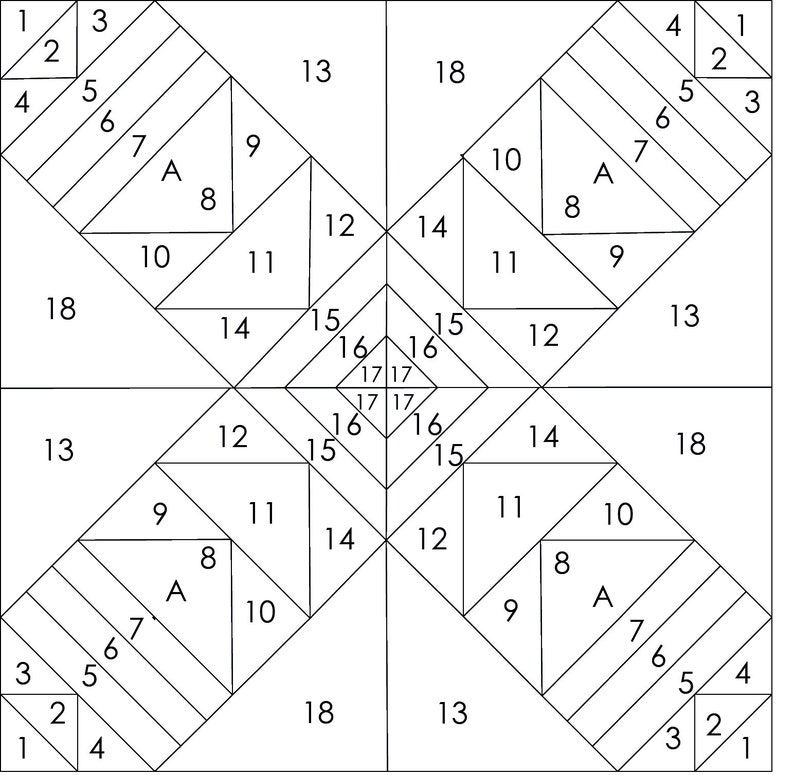 Foundation Paper Piecing (FPP) Block Pattern "meet Here" in 4 Sizes in ...