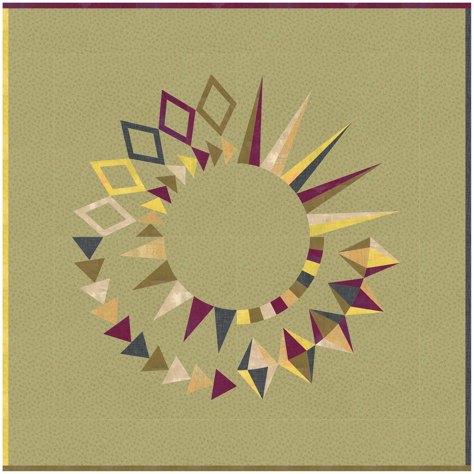 Foundation Paper Piecing (FPP) Block Pattern "arctic Sunrise ...