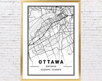 Ottawa Printable Map - Etsy