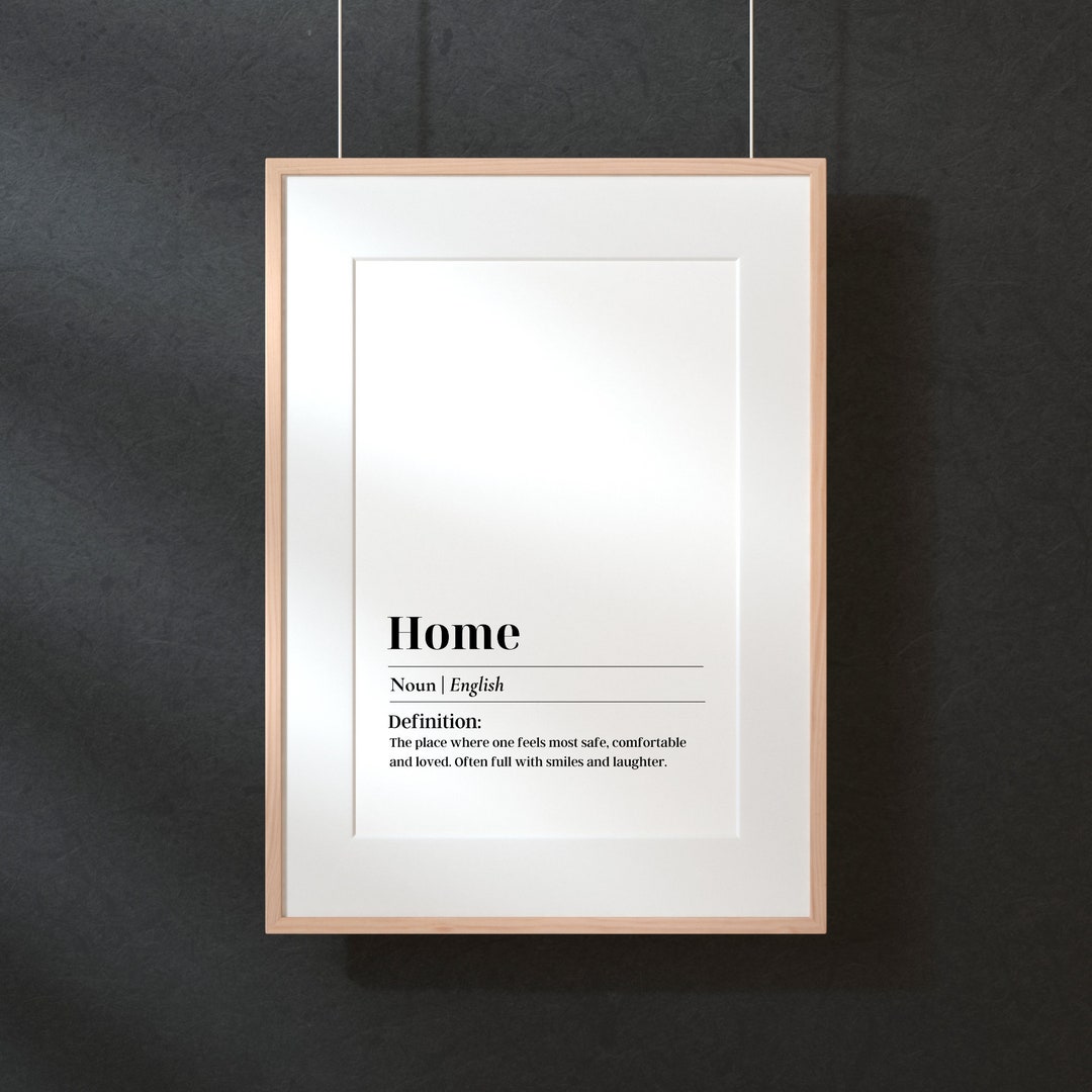 Home Definition Print Home Printable Wall Art Home Decor - Etsy