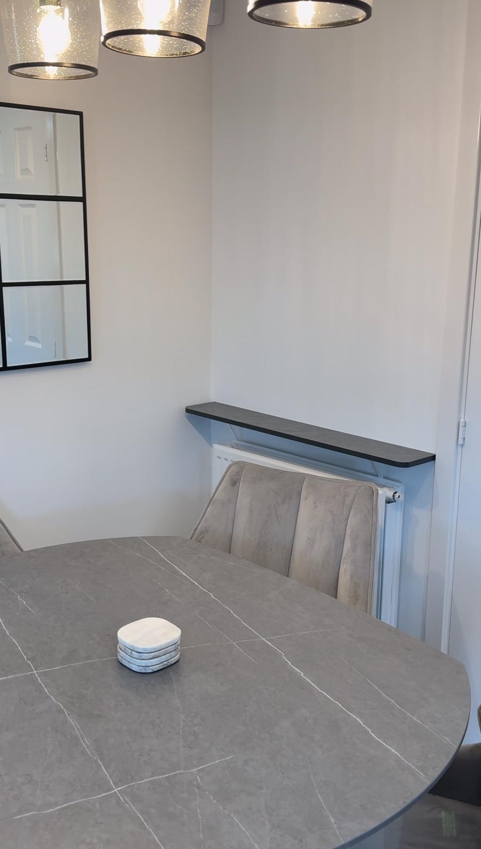 Floating Radiator Shelf Round Edge Including Brackets NO DRILLING ...