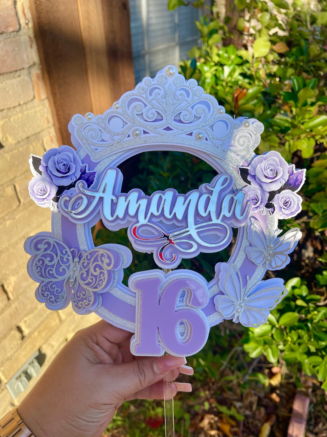 Mis Quince Cake Topper, Sweet 16, Quinceanera, Acrylic Topper ...