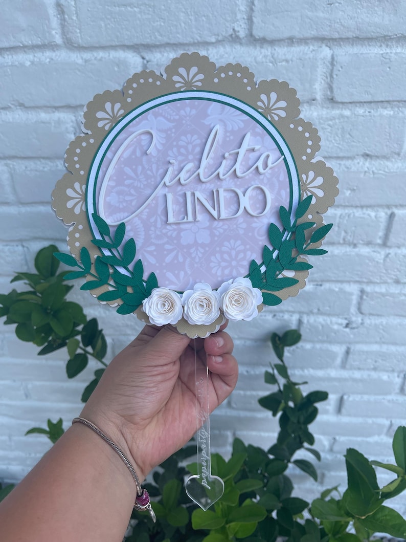 Cielito Lindo Cake Topper/ Baby Shower /gender Reveal / White Talavera ...