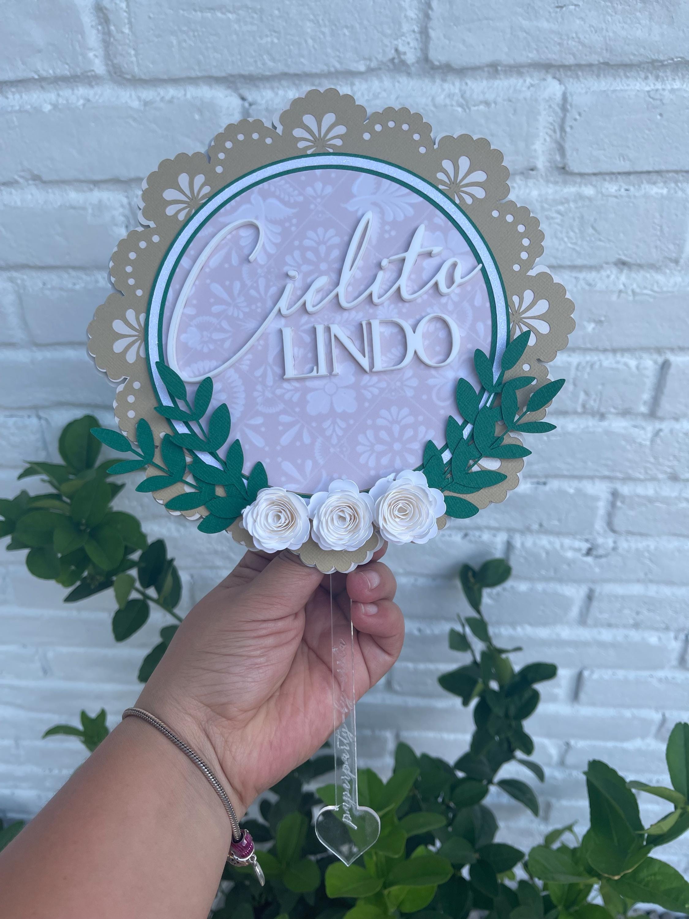 Cielito Lindo Cake Topper/ Baby Shower /gender Reveal / White Talavera ...