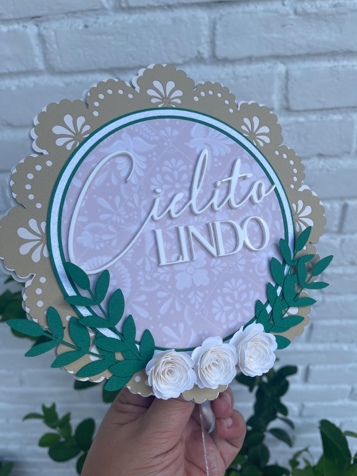 Cielito Lindo Cake Topper/ Baby Shower /gender Reveal / White Talavera ...