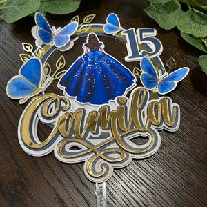 Personalized Quinceañera Cake Topper: Acrylic Mis Quince - Etsy