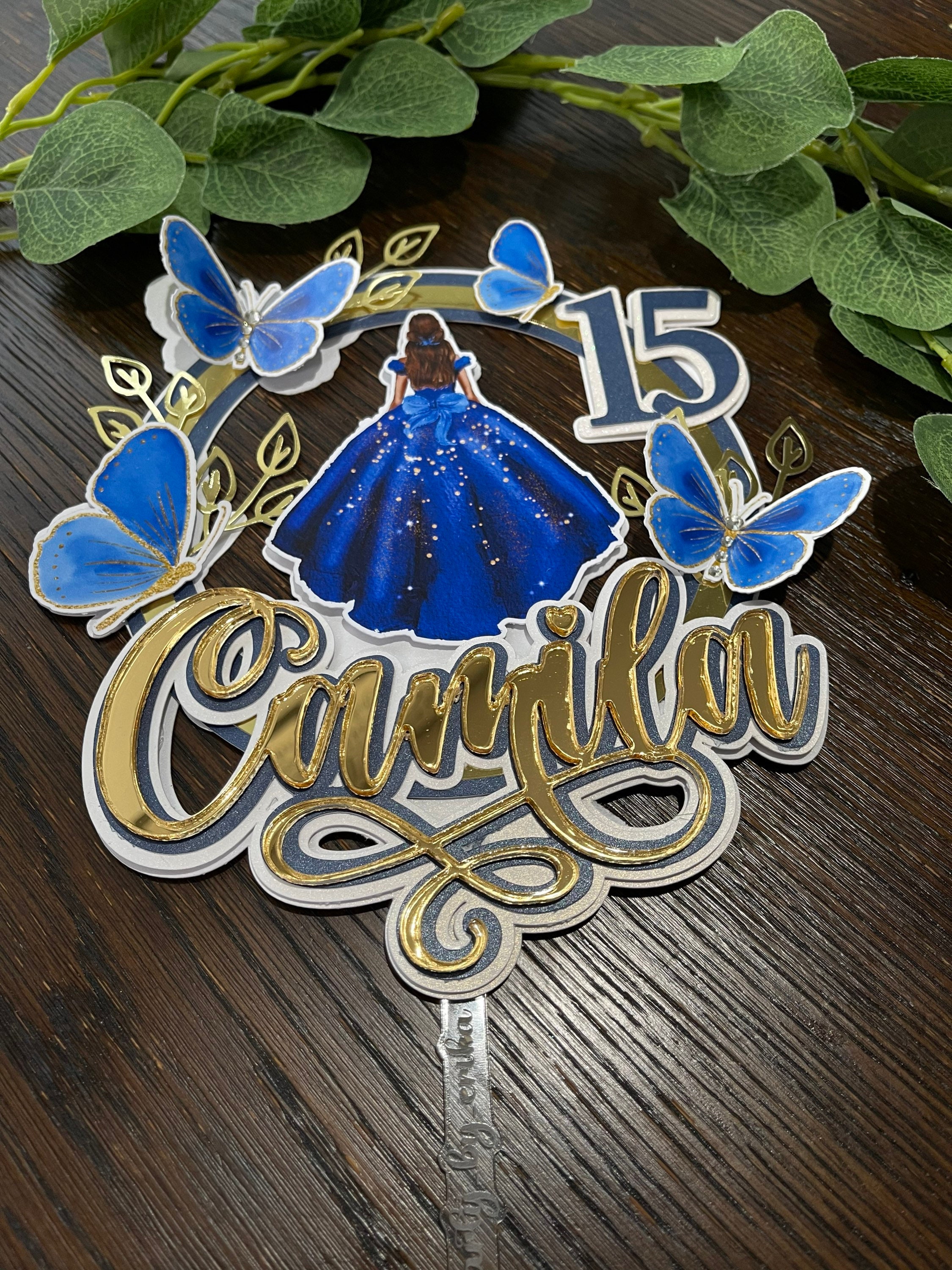Personalized Quinceañera Cake Topper: Acrylic Mis Quince - Etsy