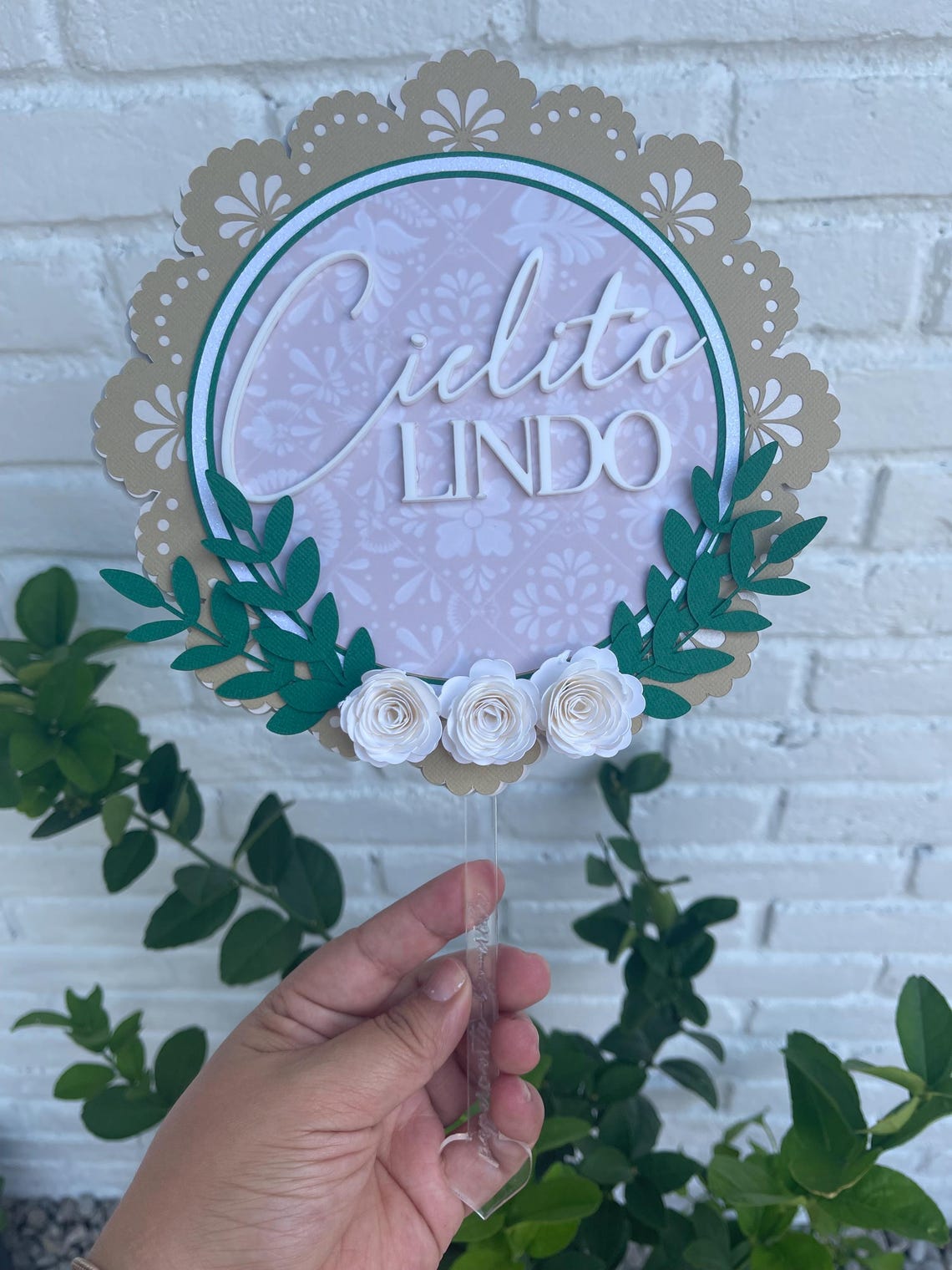 Cielito Lindo Cake Topper/ Baby Shower /gender Reveal / White Talavera ...
