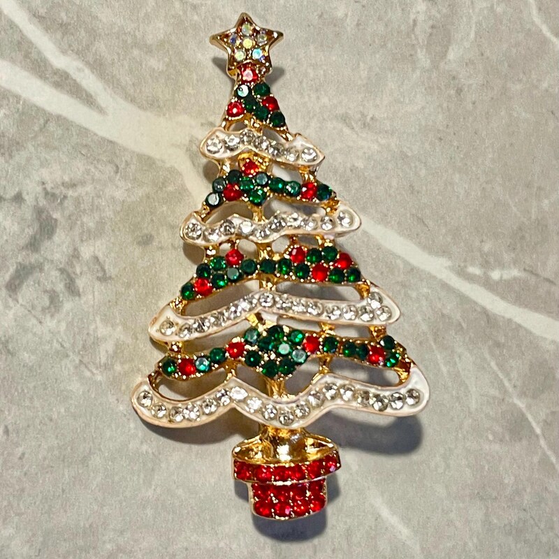 Christmas Tree Brooch - Etsy