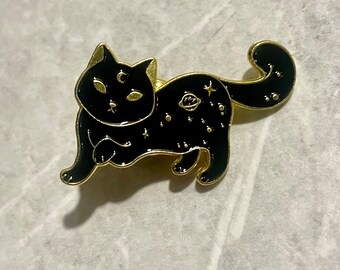 Cat Nap Black Enamel Pin Hard Enamel, Lapel Pin, Flair, Brooch, Cat ...