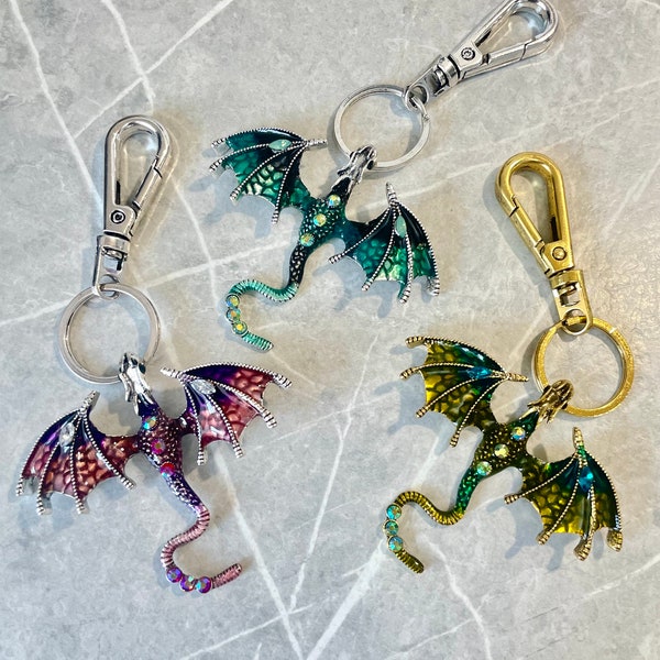 Blue Dragon Key Rings - Etsy