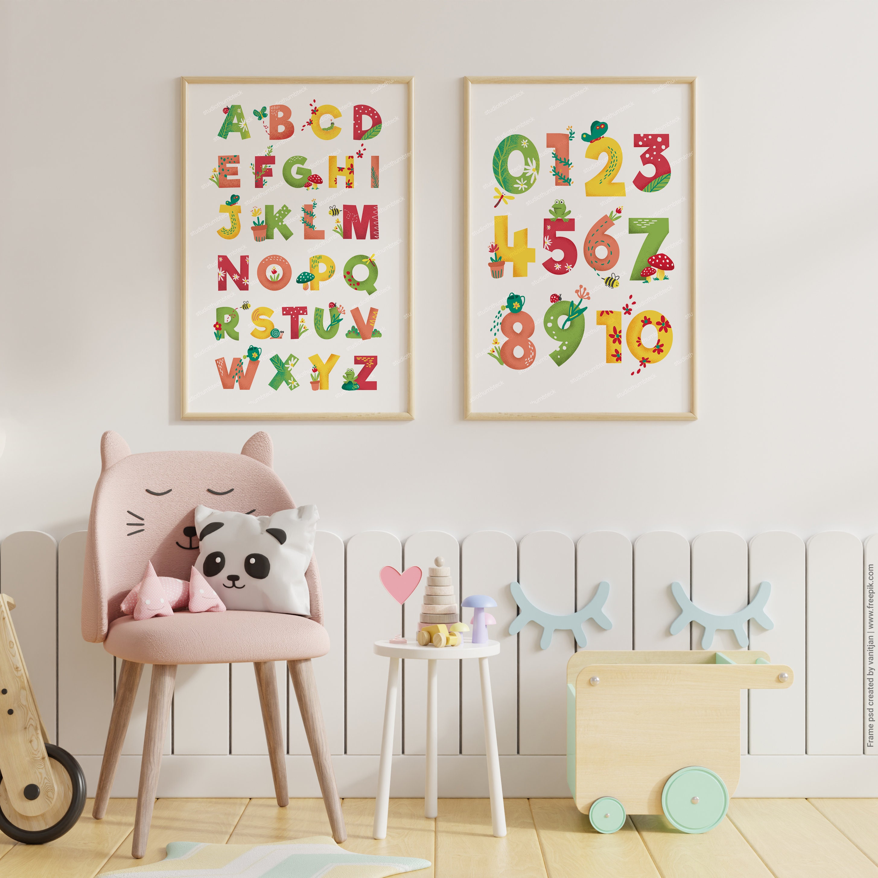 Garden Numbers 1-10 Poster for Kids Room and Nursery Decor, 1 to 10 ...
