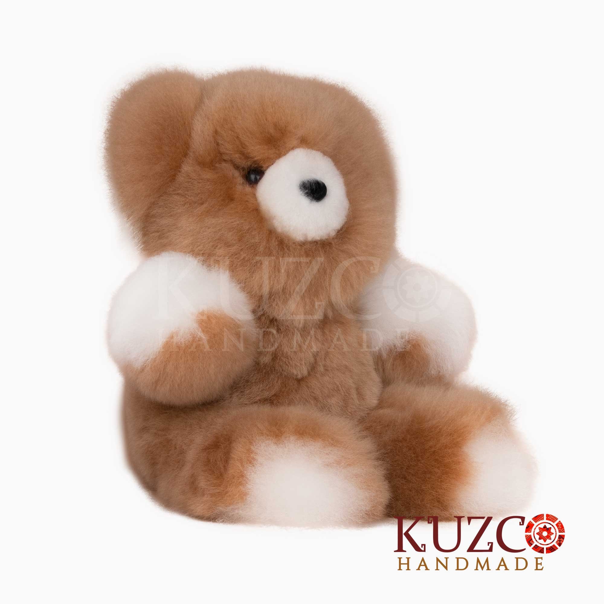 Alpaca Teddy Bear Light Brown With White, Handmade Teddy Bear, Handmade ...