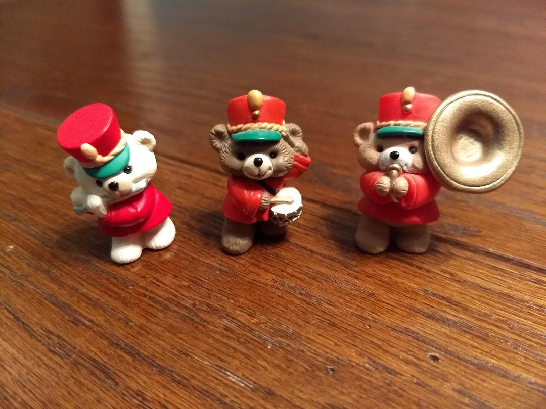 Hallmark Merry Miniatures: Christmas -music Maker Bears = Tuba, Drum ...