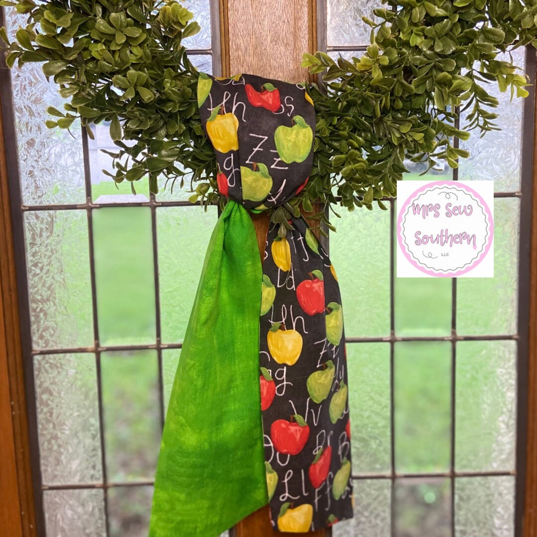 Back to School Alphabet Handmade Wreath Sash - Etsy