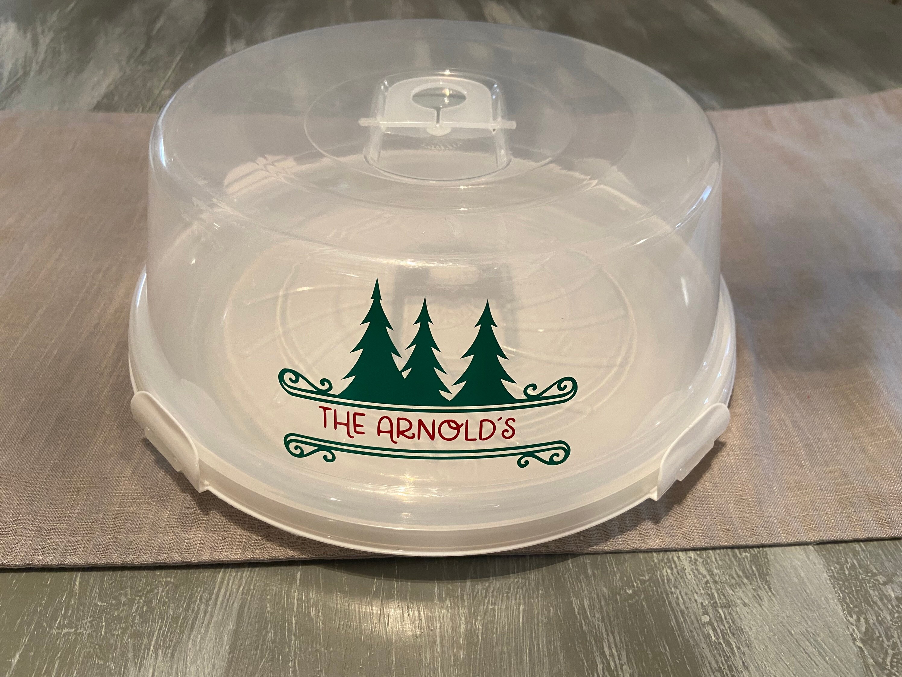 Holiday Tree Personalized Cake Carrier - Etsy