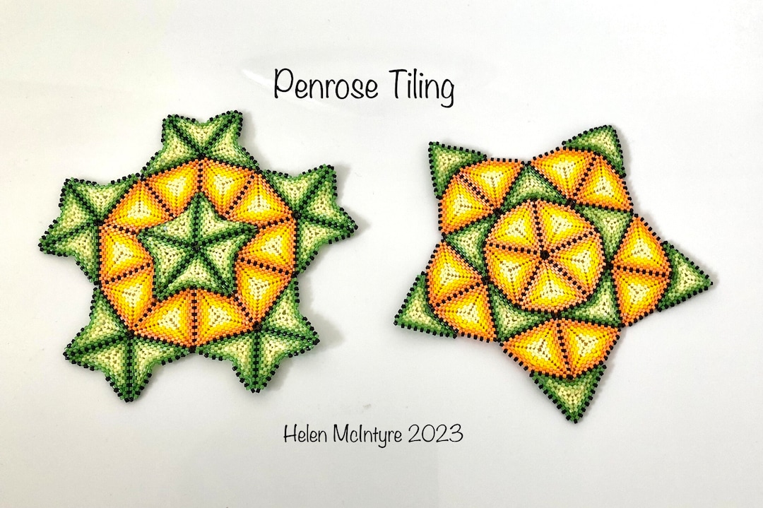 Perfectly Imperfect Penrose Tiling - Beadwork Tutorial - Peyote Stitch ...