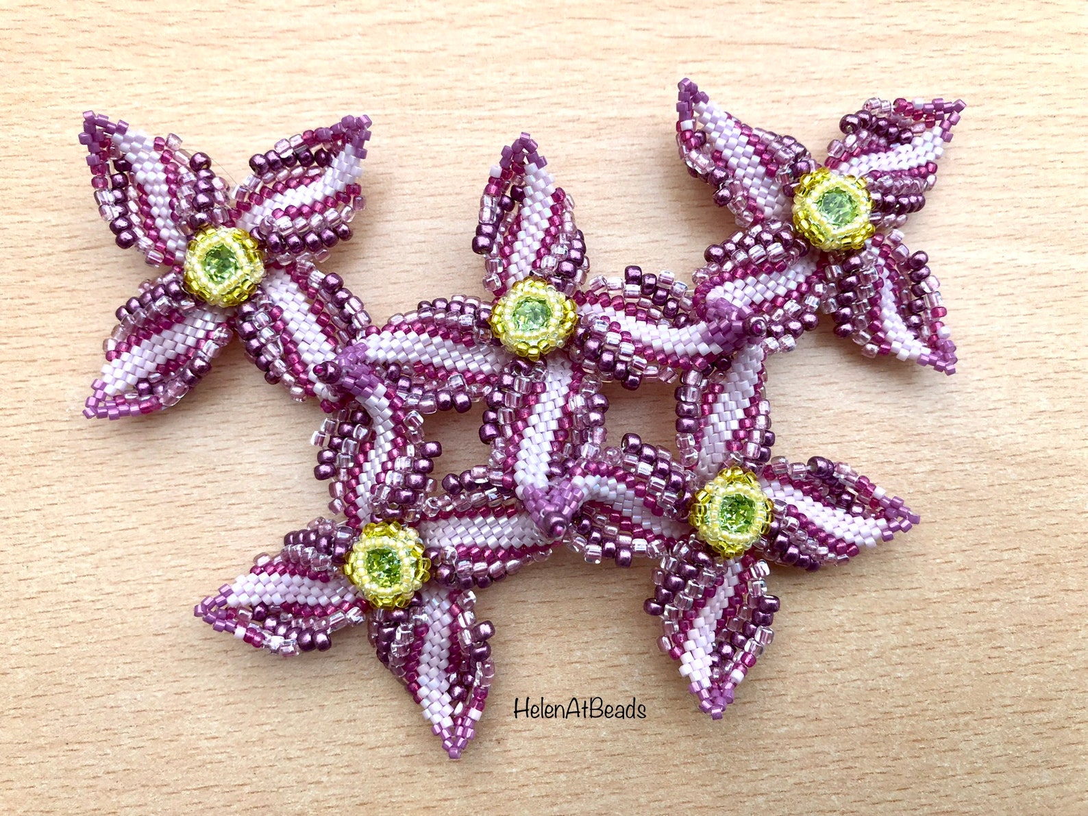 Flower Cube Beadwork Tutorial Peyote Bauble - Etsy