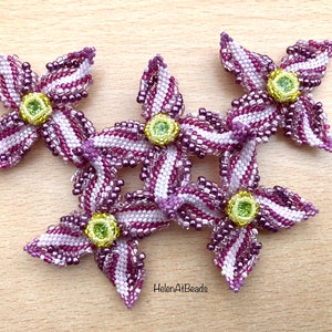 Flower Cube Beadwork Tutorial Peyote Bauble - Etsy