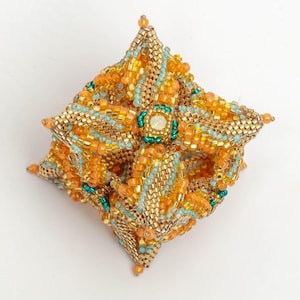 Flower Cube - Beadwork Tutorial – Peyote Bauble - Etsy