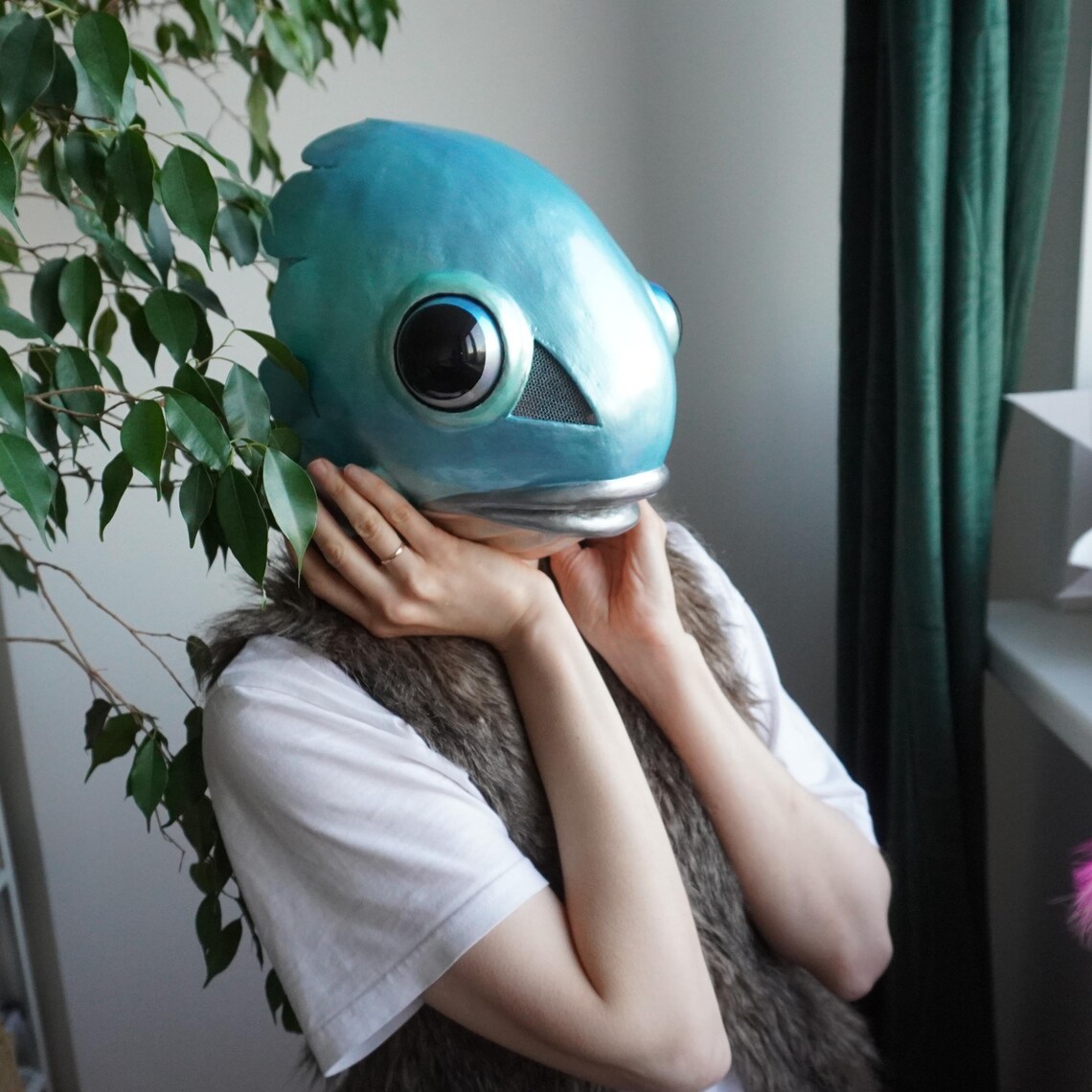 Fish Mask, Sea Creature Mask, Animal Mask, Halloween Mask, Papier Mache ...