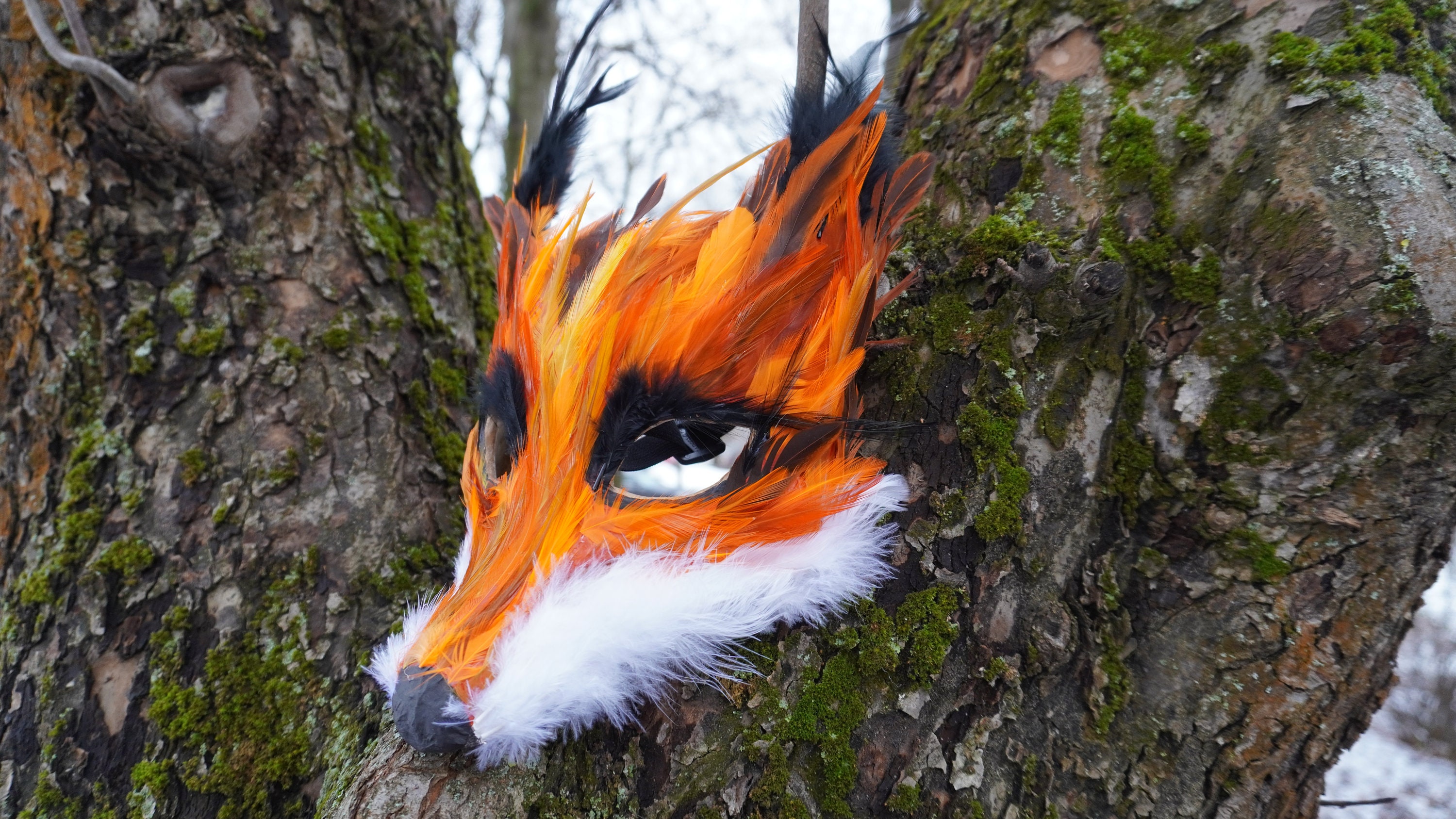 Fox Mask, Carnival Mask, Masquerade Mask, Festive Mask, Papier Mache ...
