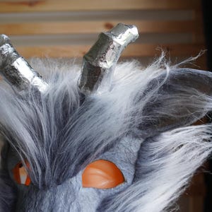 Goat Mask, Grey Goat Mask, Halloween Mask, Animal Mask, Papier-mache ...