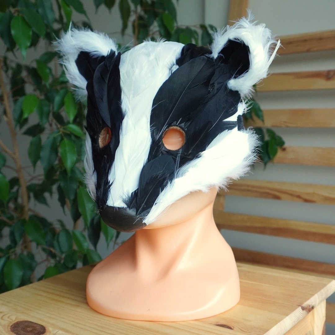 Badger Mask, Carnival Badger Mask, Halloween Mask, Masquerade Mask ...
