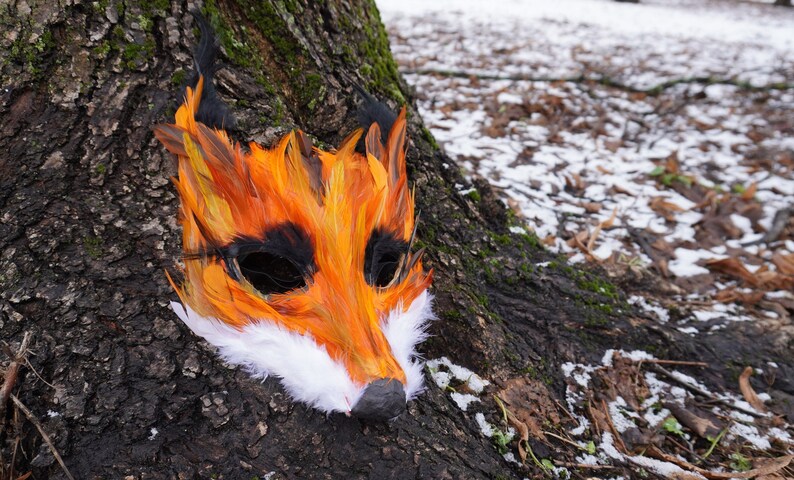 Fox Mask, Carnival Mask, Masquerade Mask, Festive Mask, Papier Mache ...