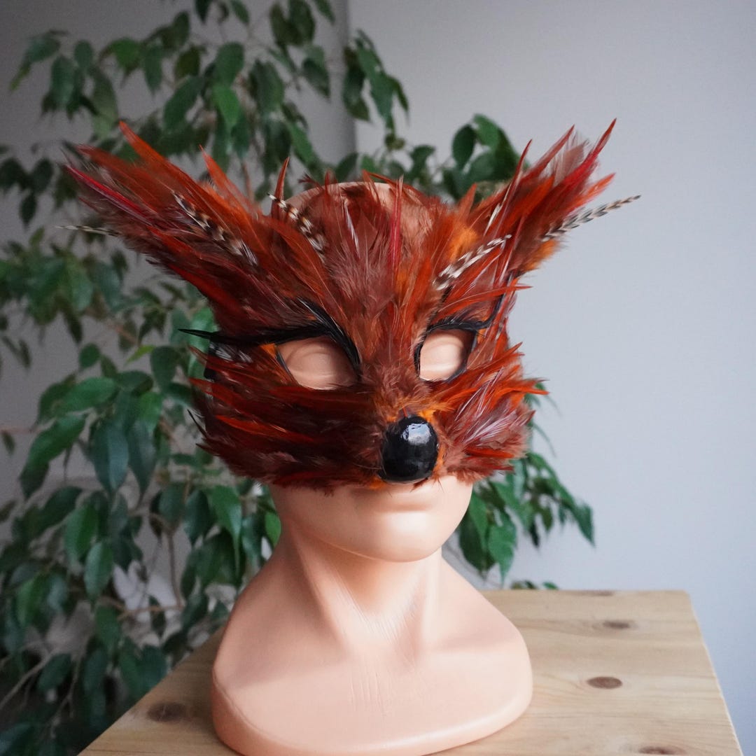 Fox Mask, Animal Mask, Papier Mache Mask, Halloween Mask, Carnaval Mask ...