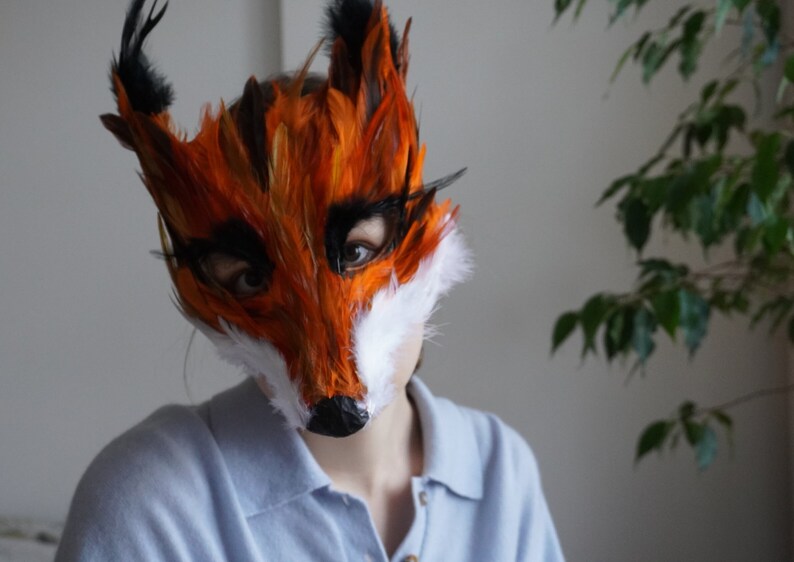 Fox Mask, Carnival Mask, Masquerade Mask, Festive Mask, Papier Mache ...