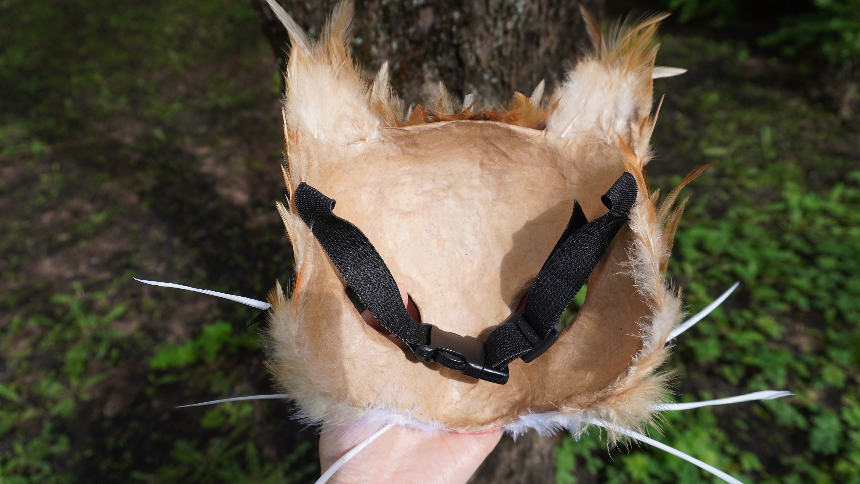 Ginger Cat Mask With Whiskers, Carnival Mask, Red Cat Mask, Masquerade ...