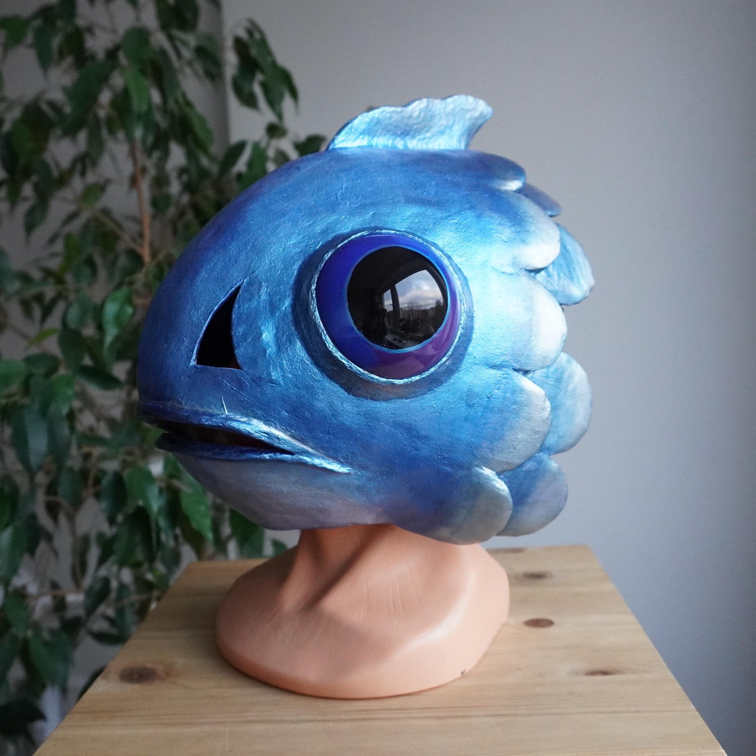 Fish Mask, Papier Mache Mask, Halloween Mask, Carnaval Mask, Masquerade ...